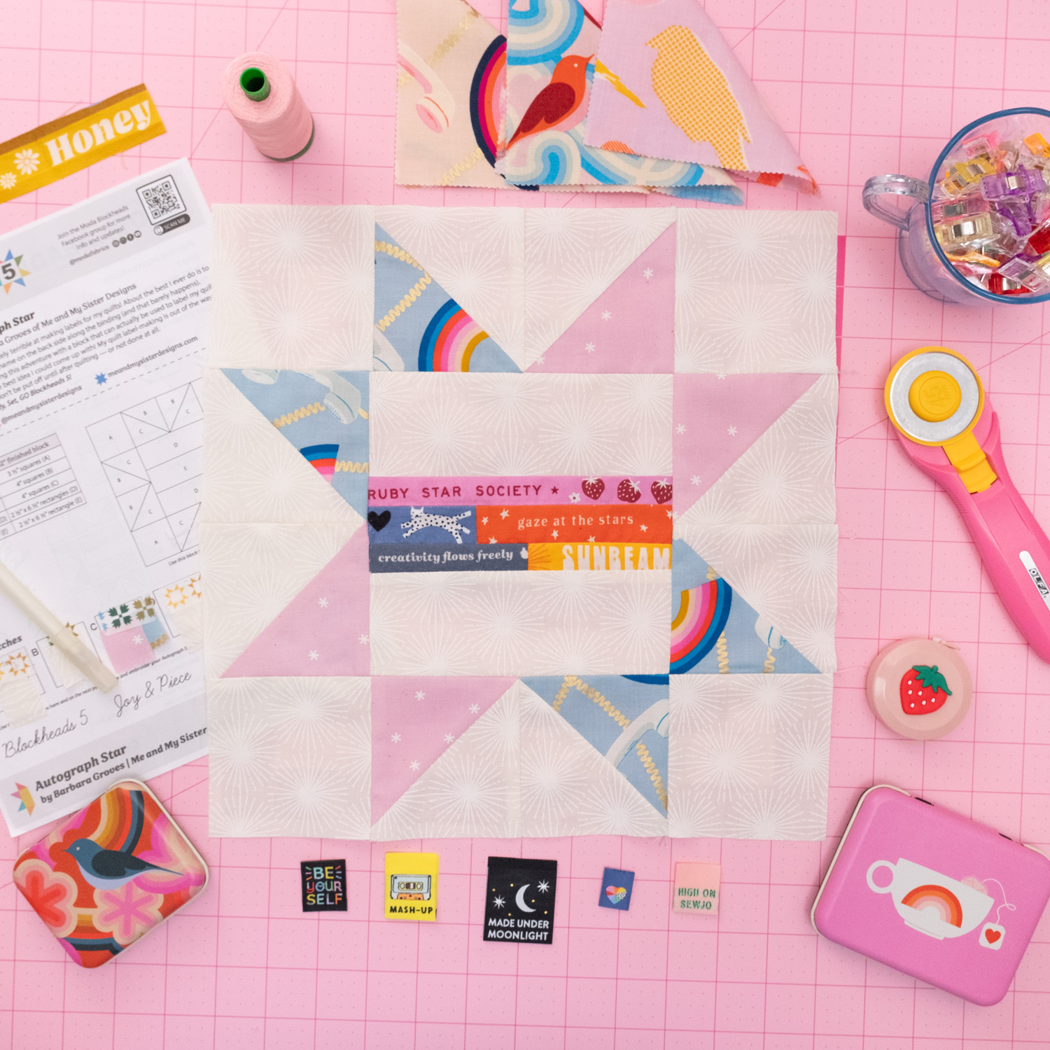 Moda Blockheads 5 Ruby Star Society Edition Sew Along Info – Little ...