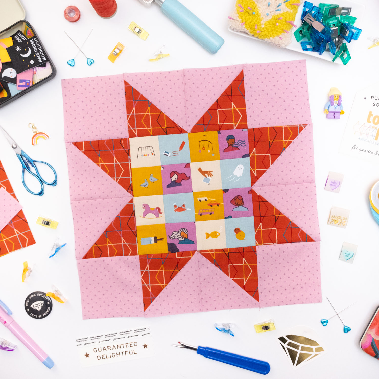 Moda Blockheads 5 Ruby Star Society Edition Sew Along Info – Little ...
