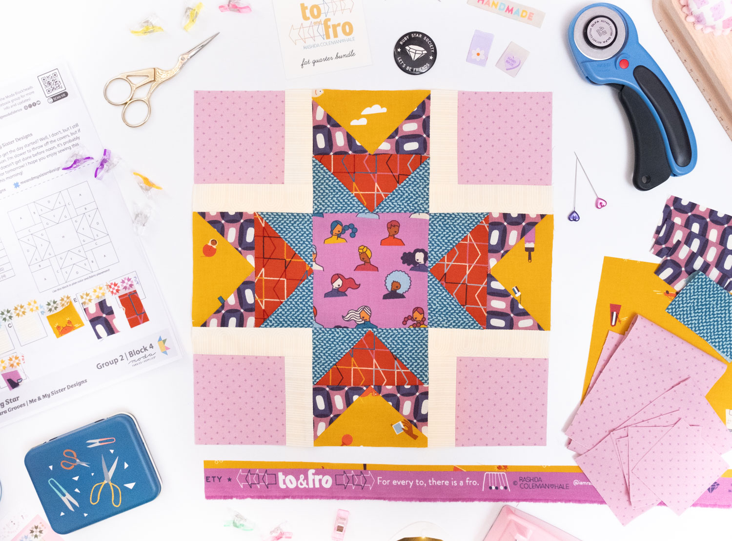 Moda Blockheads 5 Ruby Star Society Edition Sew Along Info – Little ...