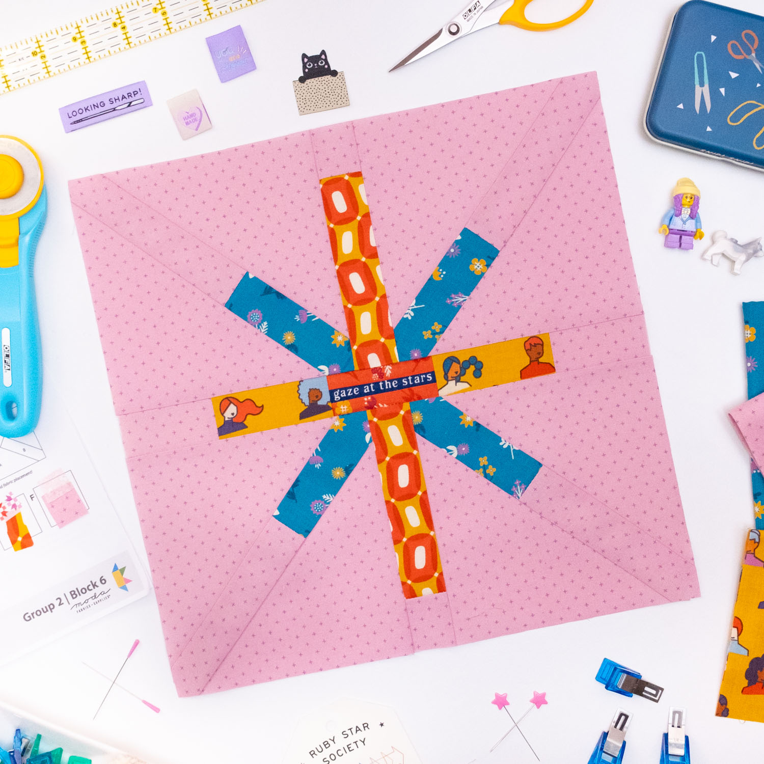 Moda Blockheads 5 Ruby Star Society Edition Sew Along Info – Little ...