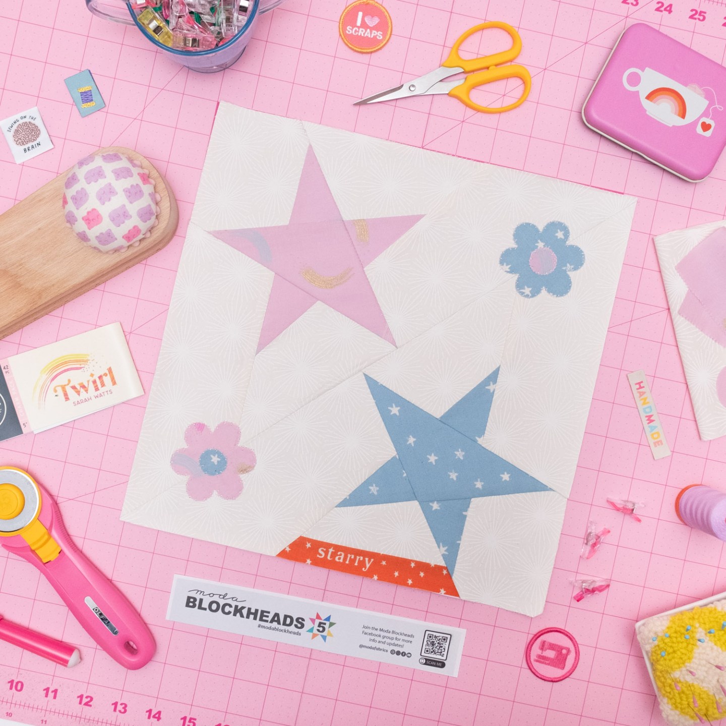 Moda Blockheads 5 Ruby Star Society Edition Sew Along Info – Little ...