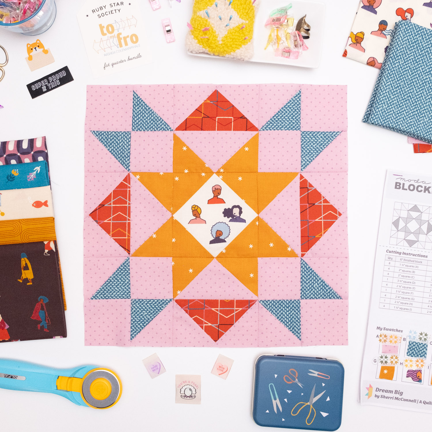 Moda Blockheads 5 Ruby Star Society Edition Sew Along Info – Little ...