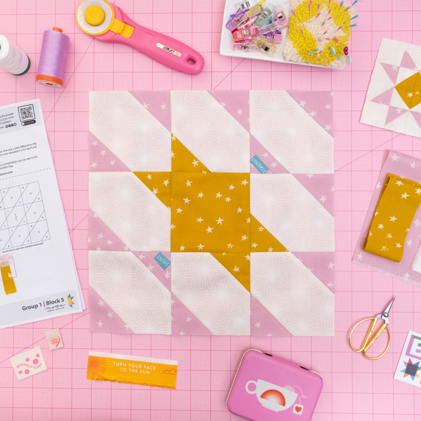 Moda Blockheads 5 Ruby Star Society Edition Sew Along Info – Little ...